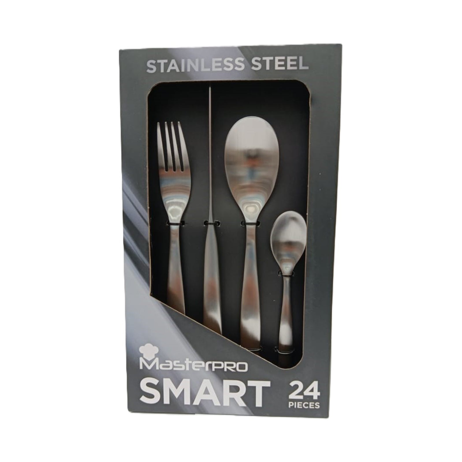 24pc Cutlery Set Silver Mat