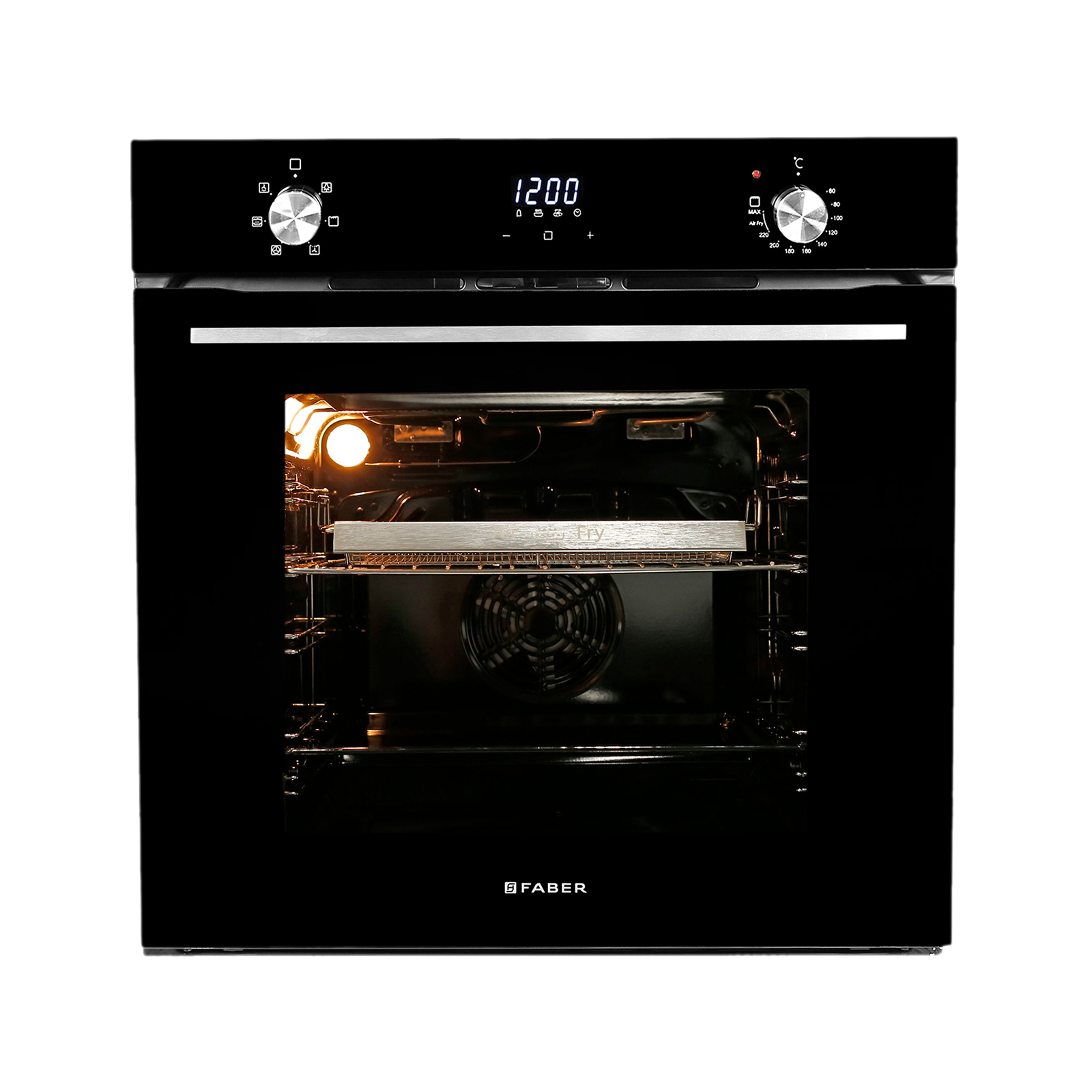 Flora Oven 60 Cm Electric 67l Glass Black