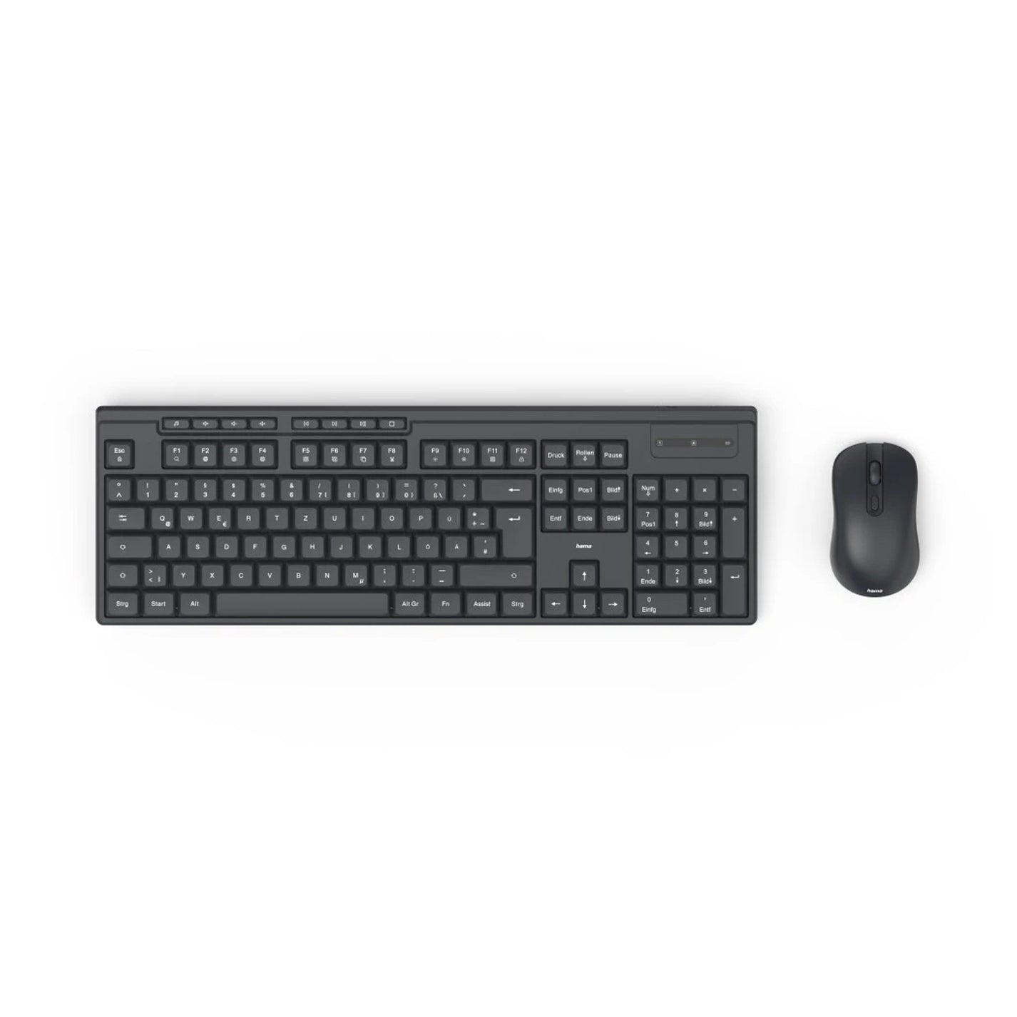 Hama Wireless Keyboard And Mouse Set Wkm 200 English Arabic